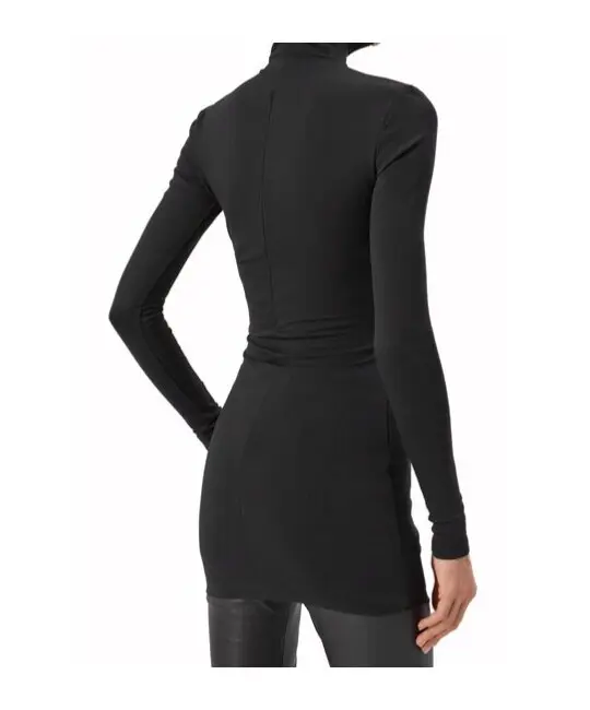 Attico Asymmetrical Pleated Mini Dress With Stand-up Collar