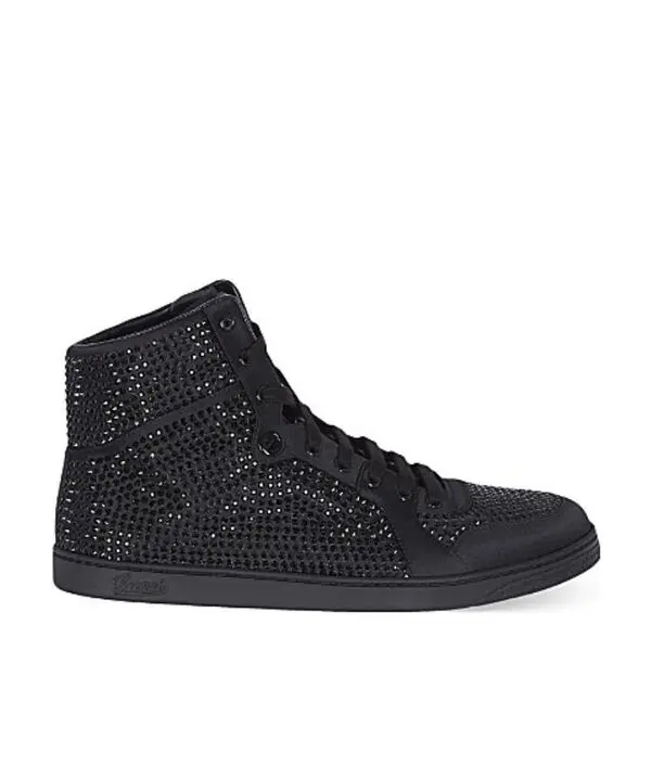 Gucci Embellished High Top Sneakers