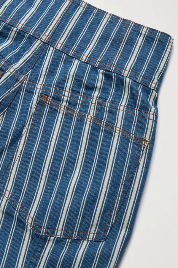 Ulla Johnson Striped High-waisted Wide-leg Jeans