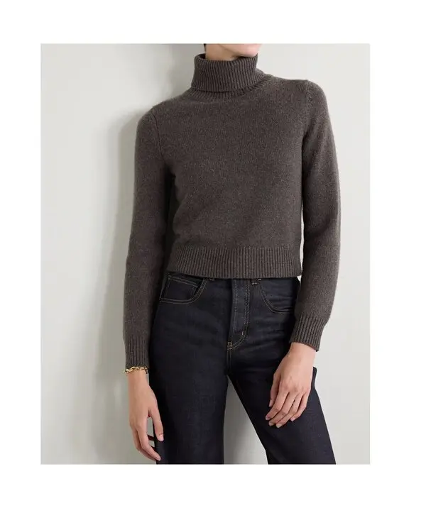 NILI LOTAN Hollyn Crop Turtleneck Sweater