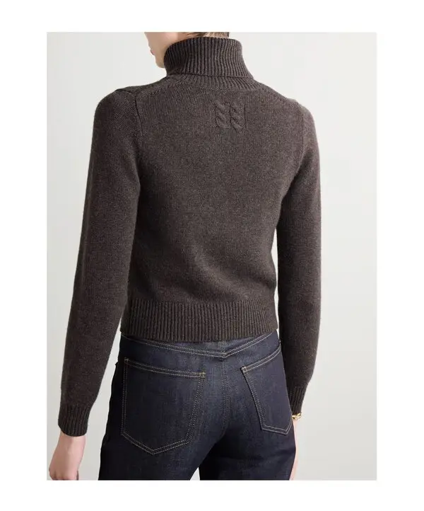NILI LOTAN Hollyn Crop Turtleneck Sweater