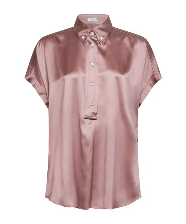 Brunello Cucinelli Kimono Sleeve Shirt - Nude