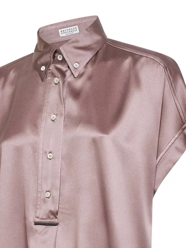 Brunello Cucinelli Kimono Sleeve Shirt - Nude