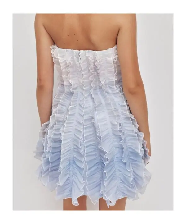Aje Temperance Mini Dress Ruffled Strapless