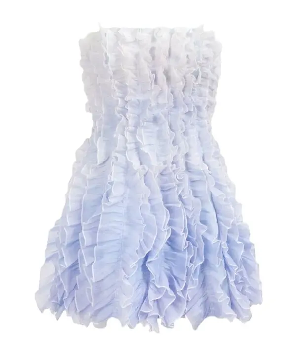 Aje Temperance Mini Dress Ruffled Strapless - No
