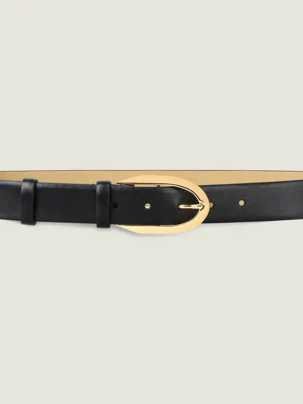 Givenchy Leather Pinch Belt With Perforated Buckle - Black