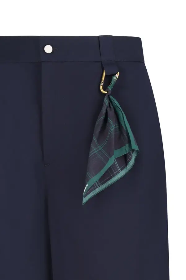 DARKPARK Tailored Shorts With Scarf Accent - Black