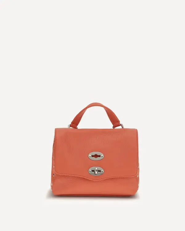 ZANELLATO Postina Twist-lock Baby Top Handle Bag With Studs - Red