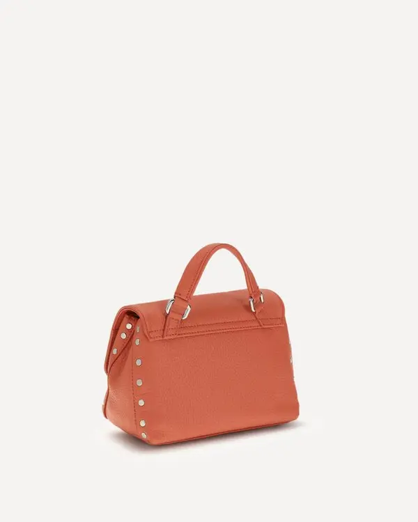 ZANELLATO Postina Twist-lock Baby Top Handle Bag With Studs - Red