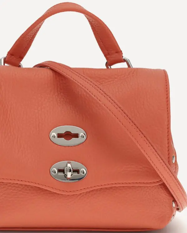 ZANELLATO Postina Twist-lock Baby Top Handle Bag With Studs - Red