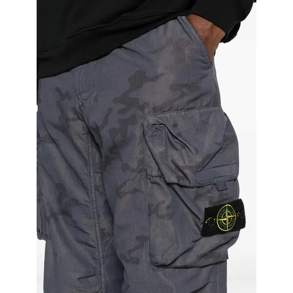 Stone Island Logo Patch Cargo Trousers