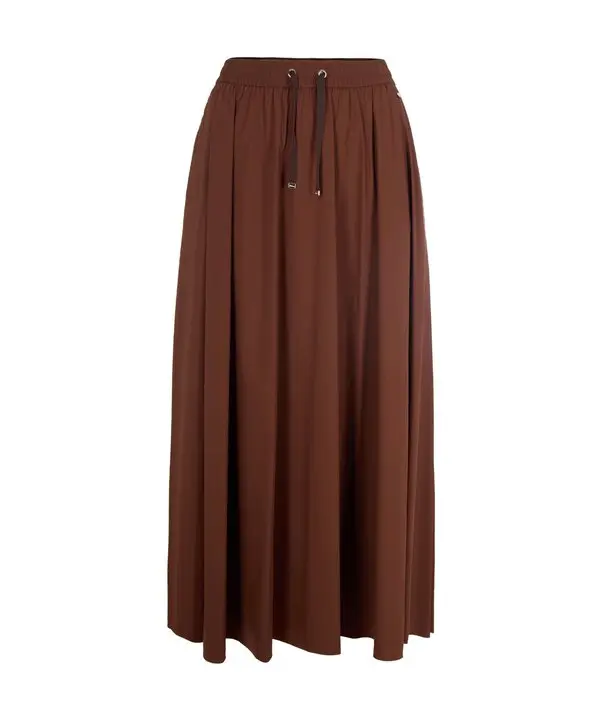 Herno Drawstring Waistband Midi Skirt - Red