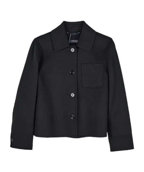 Max Mara Collared Long-sleeved Casual Jacket - Black