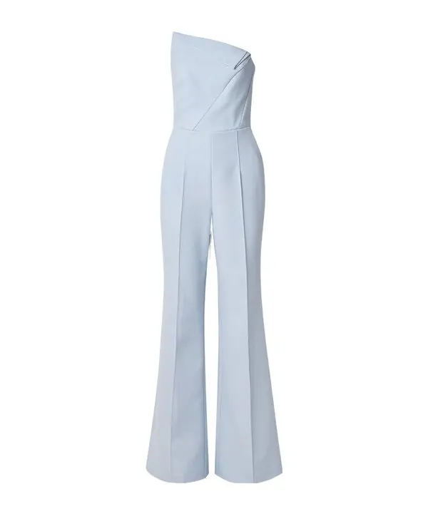 Roland Mouret Asymmetrical Strapless Jumpsuit - Light Blue