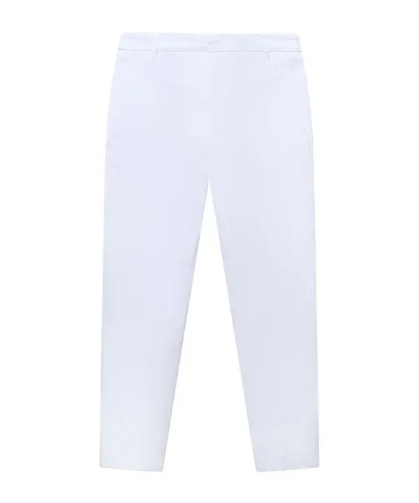 DONDUP Slim Fit Pleated Trousers - White