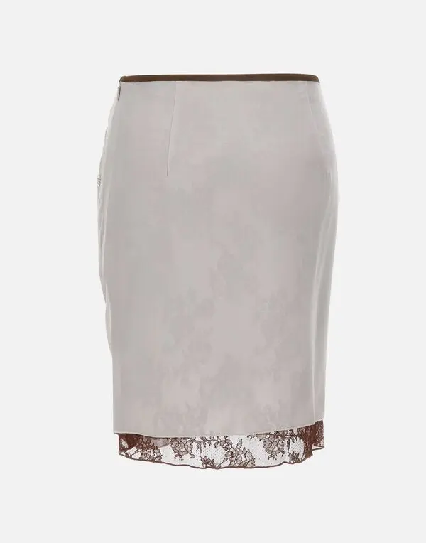JACQUES WEI Embroidered Midi Skirt