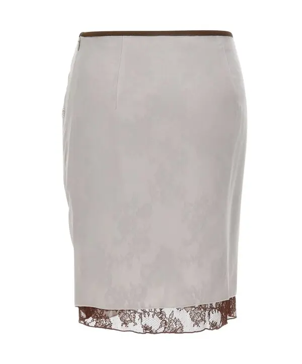 JACQUES WEI Embroidered Midi Skirt