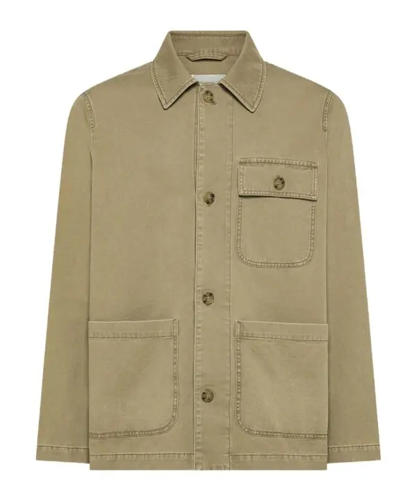 Seventy Buttoned Patch-pocket Overshirt - Fango