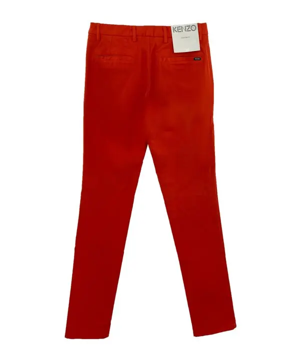 Kenzo Belt Loop Casual Pants - Red