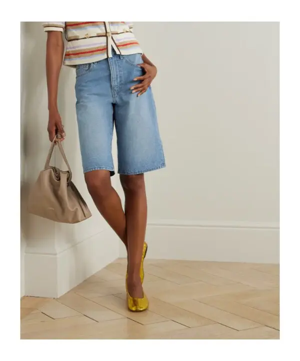 Veronica Beard Belt Loop Denim Shorts