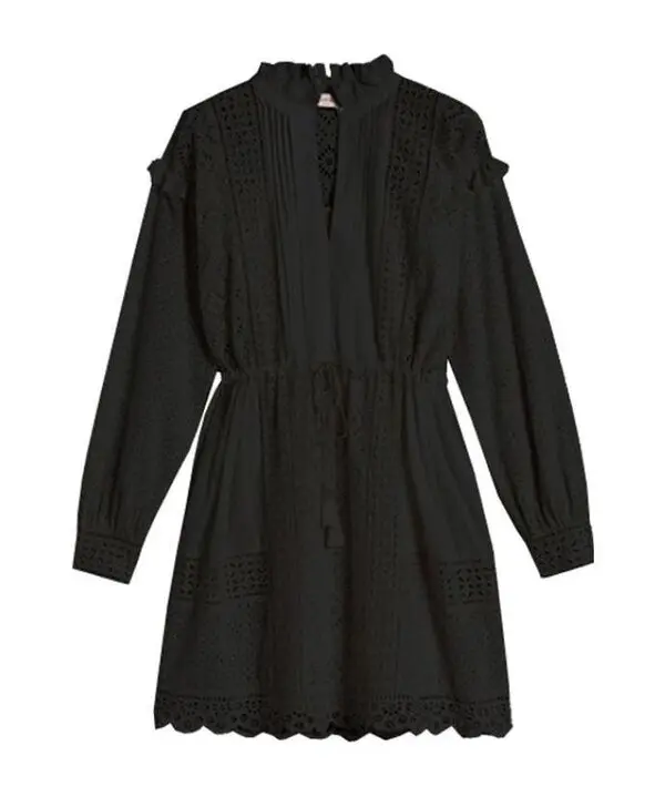 TWINSET Lotus Leaf Edge Dress - Black