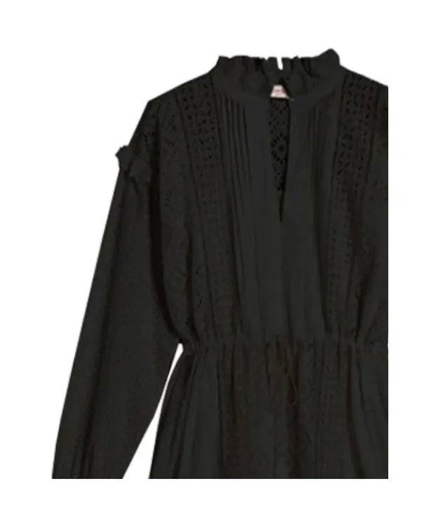 TWINSET Lotus Leaf Edge Dress - Black