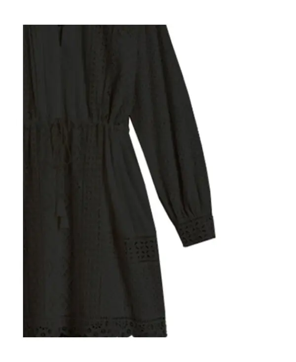 TWINSET Lotus Leaf Edge Dress - Black