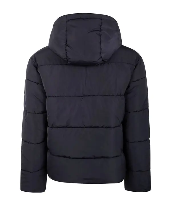 BARROW Hooded Zip-up Jacket With Logo Patch - Black