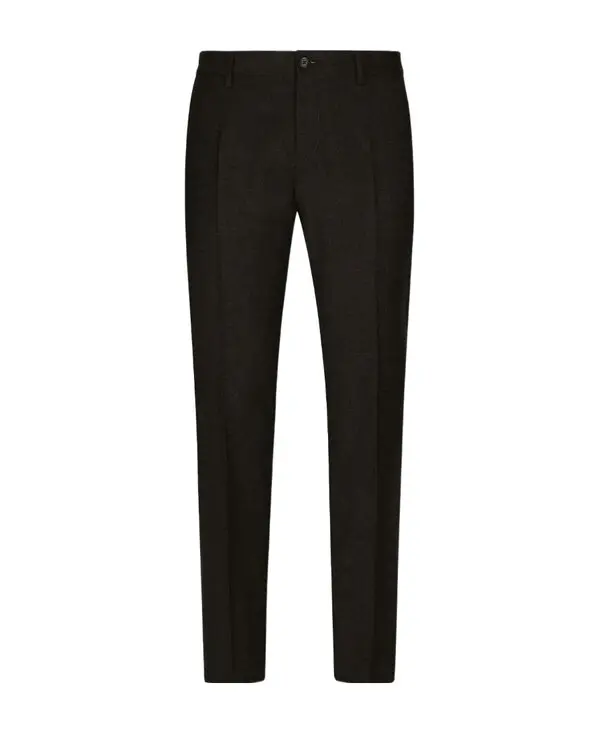 Dolce & Gabbana Tailored Flannel Trousers - Black
