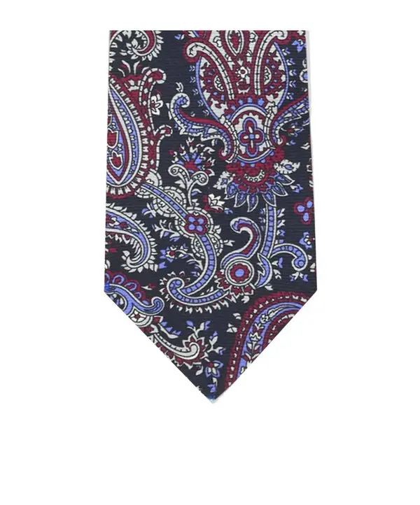Etro Floral Paisley Motif Tie - Gray