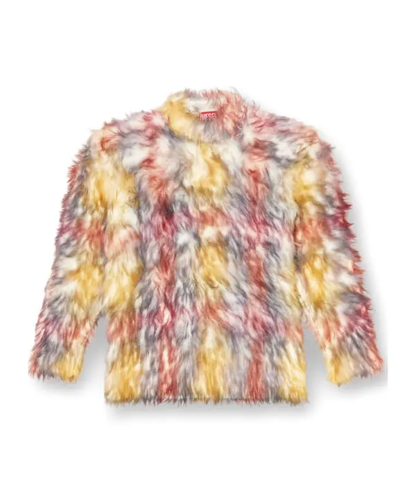 DIESEL® Long Sleeve Faux Fur Sweater
