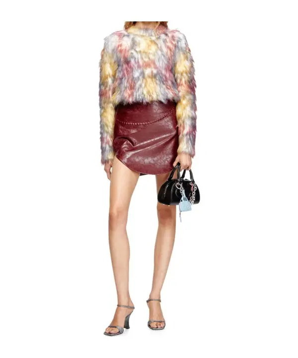 DIESEL® Long Sleeve Faux Fur Sweater