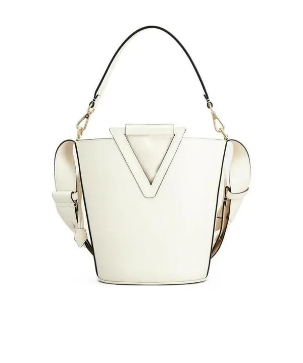 ROGER VIVIER Rv Medium Bucket Bag - Cream