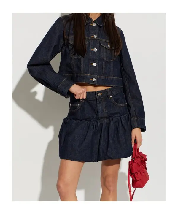 GANNI Cropped Denim Jacket