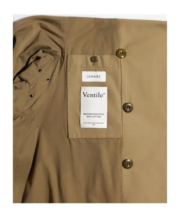 LEMAIRE Cropped Double Breasted Trench Coat