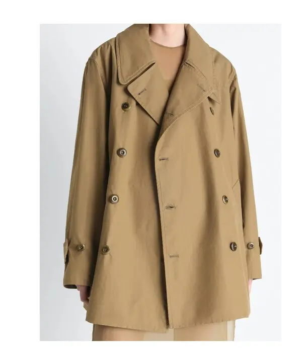 LEMAIRE Cropped Double Breasted Trench Coat