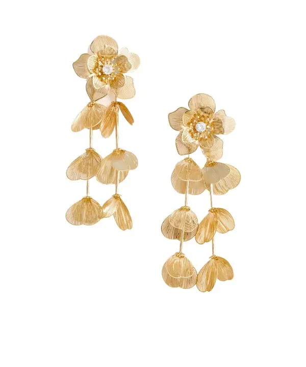 SELF-PORTRAIT Flower-shaped Earrings - Golden