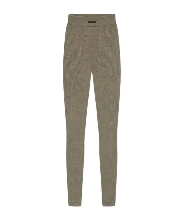 Fear Of God Logo Patch Waffle Knit Leggings - Green