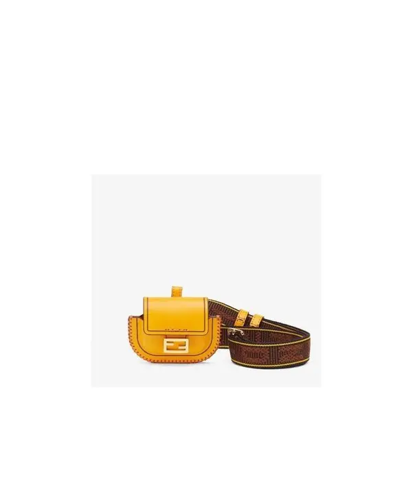 Fendi Pico Baguette Chain Wallet - Orange