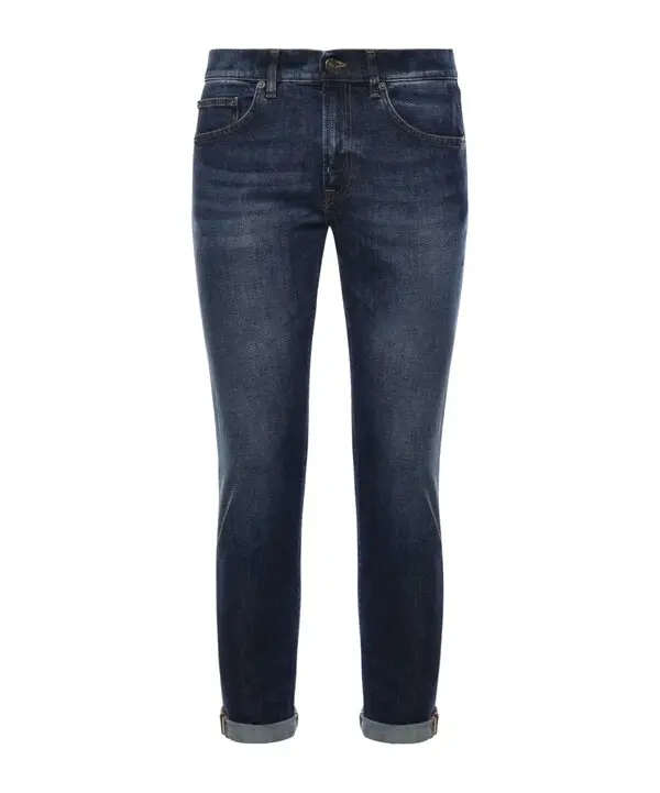DONDUP Slim-fit Jeans With Turned-up Hem - Black