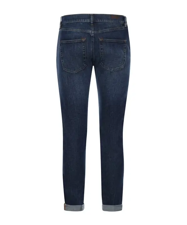 DONDUP Slim-fit Jeans With Turned-up Hem - Black