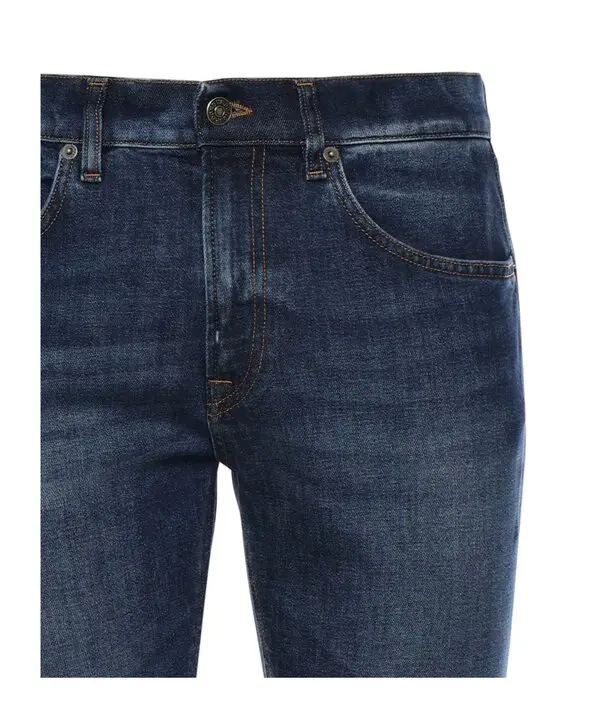 DONDUP Slim-fit Jeans With Turned-up Hem - Black