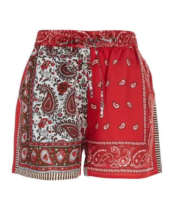 P.a.r.o.s.h Paisley-print Drawstring Shorts - Red