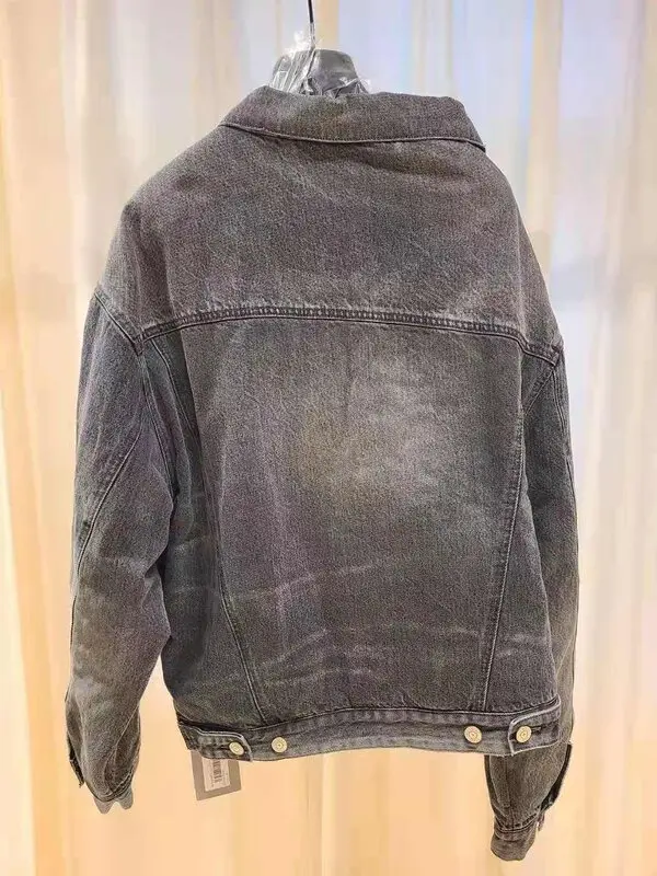 Balenciaga Lapel Button Denim Jacket