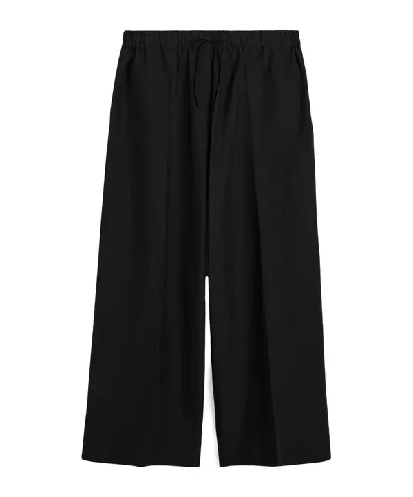 TOTEME Drawstring Patch-pocket Trousers - Black