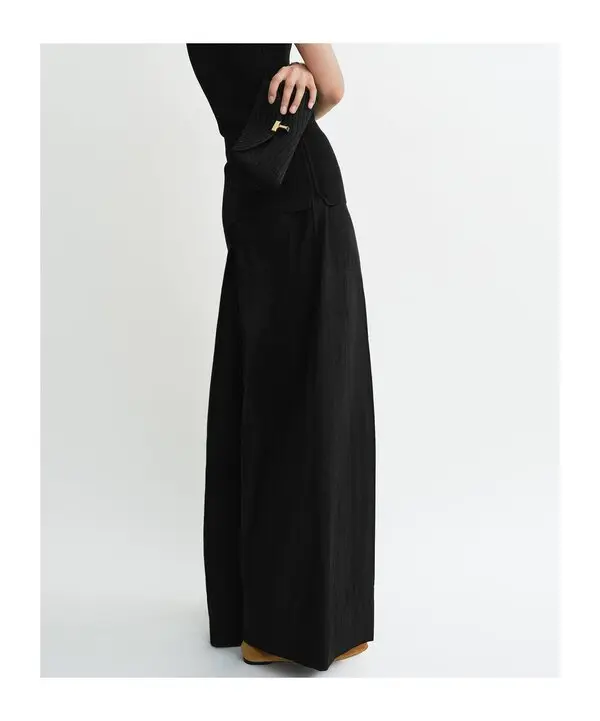 TOTEME Drawstring Patch-pocket Trousers - Black
