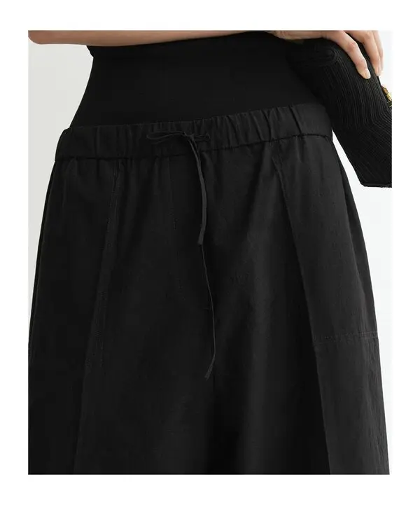 TOTEME Drawstring Patch-pocket Trousers - Black