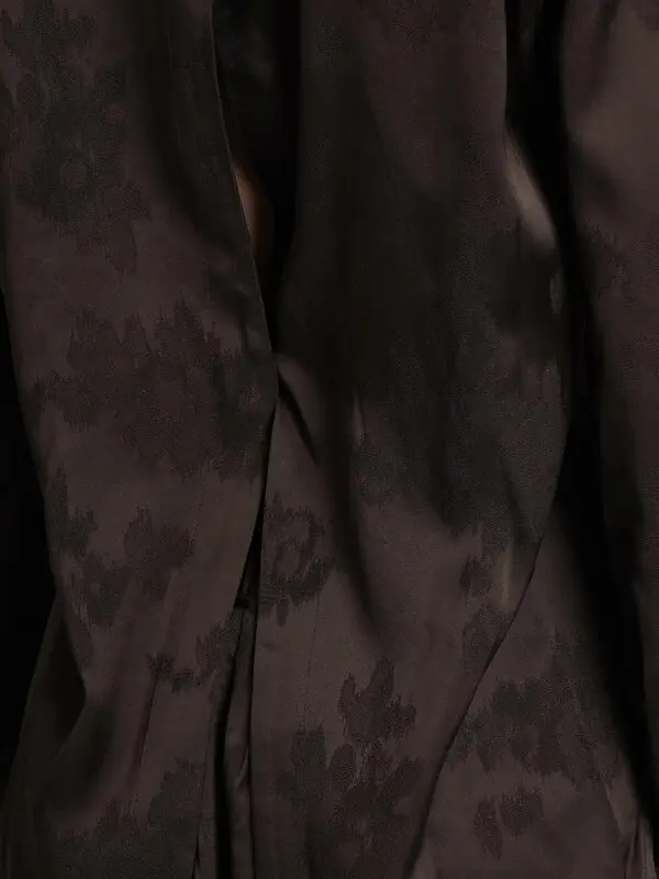 GANNI Jacquard Button-up Shirt - Black