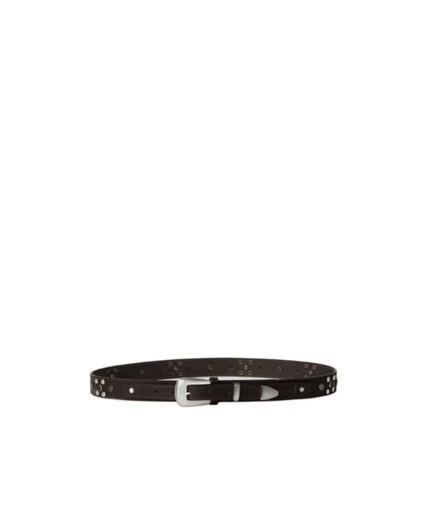 LEMAIRE Studded Buckle Fastened Belt - Dark Brown