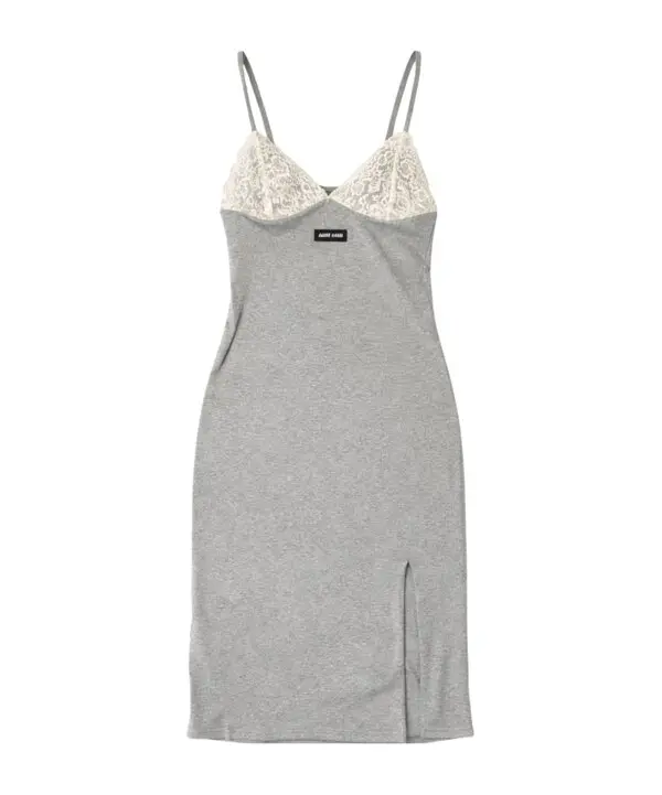 Miu Miu Lace Trimmed Slit Mini Dress